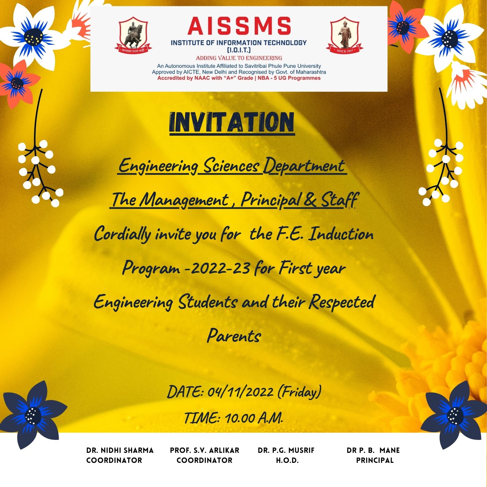 parents invitation | AISSMS IOIT